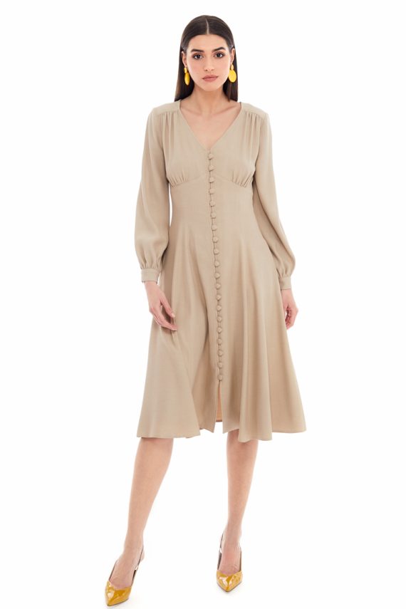 Gathered Viscose Shirt Dress - chemistry-studio