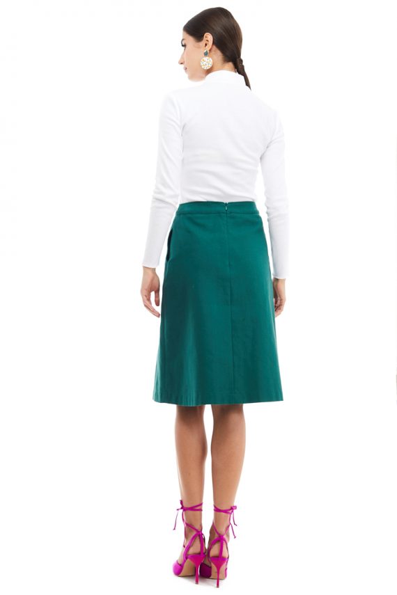 Inverted Box Pleat Midi Skirt - chemistry-studio