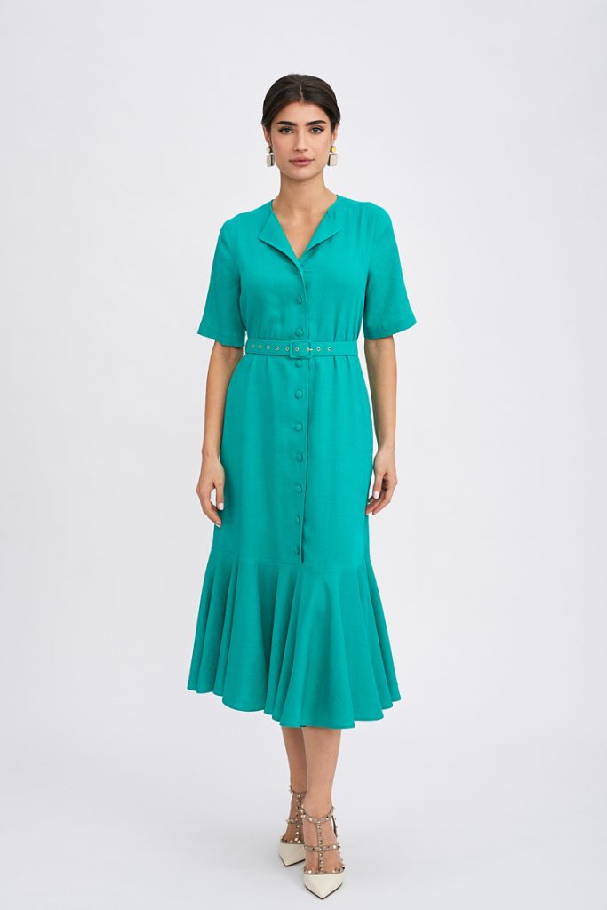 Mora Ruffled Shirt Dress - chemistry-studio