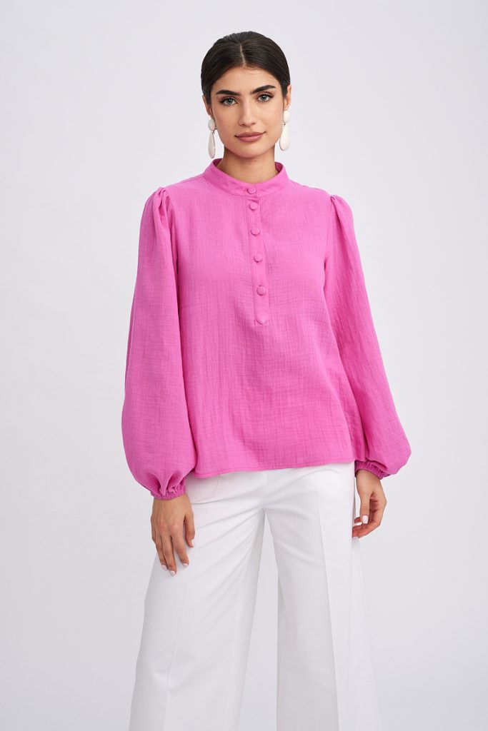Ruby Oversized Cotton Muslin Blouse - chemistry-studio