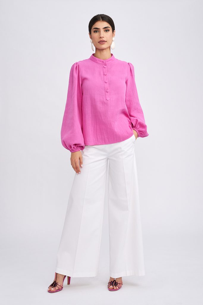 Ruby Oversized Cotton Muslin Blouse - chemistry-studio
